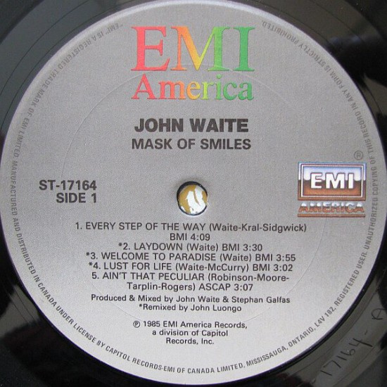 John Waite - Mask Of Smiles - 1985 I Plak Sesi